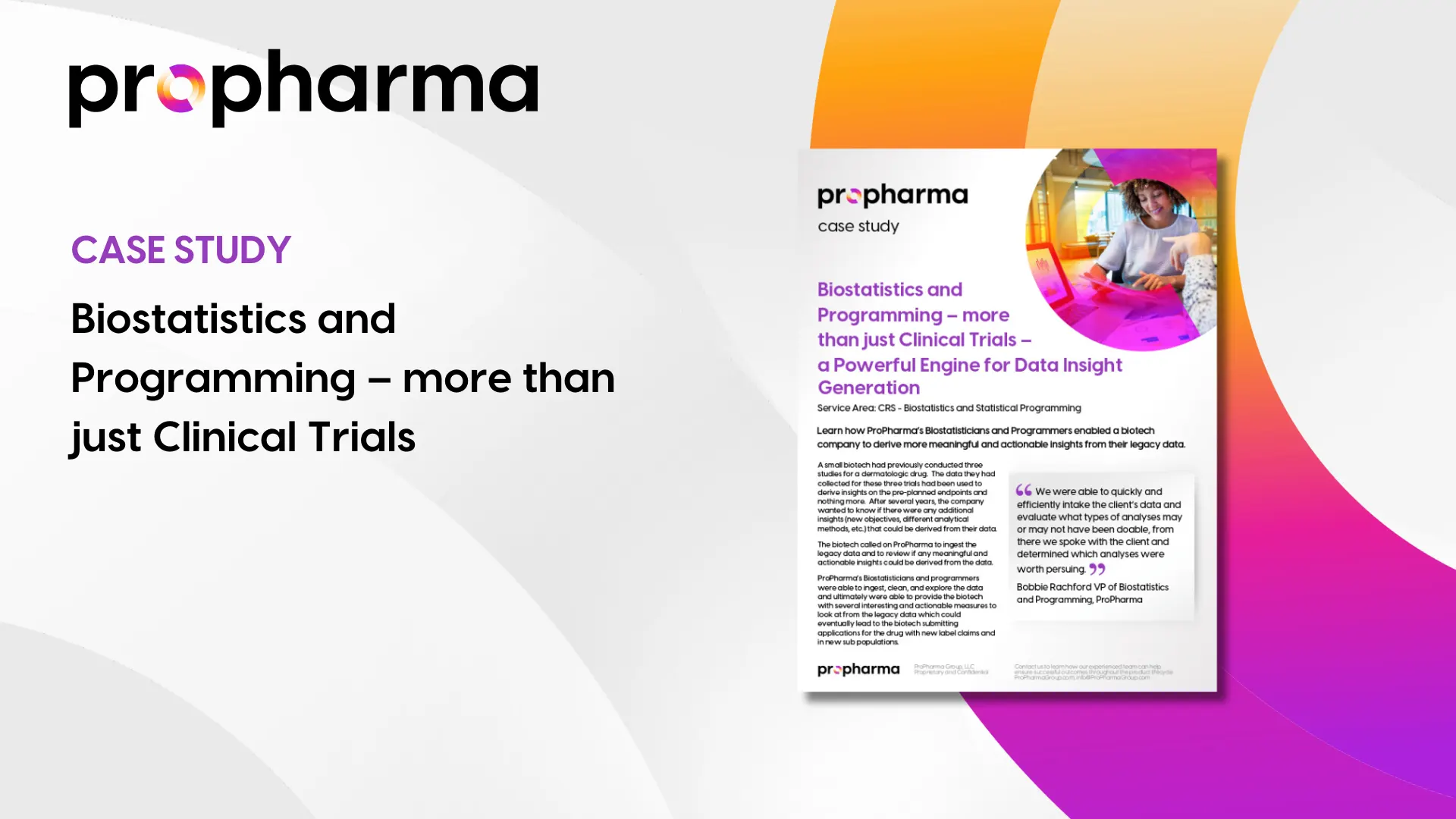 Biostatistics and Programming - More than Just Clinical Trials - A ... Biostatistics and Programming - More than Just Clinical Trials - A ...